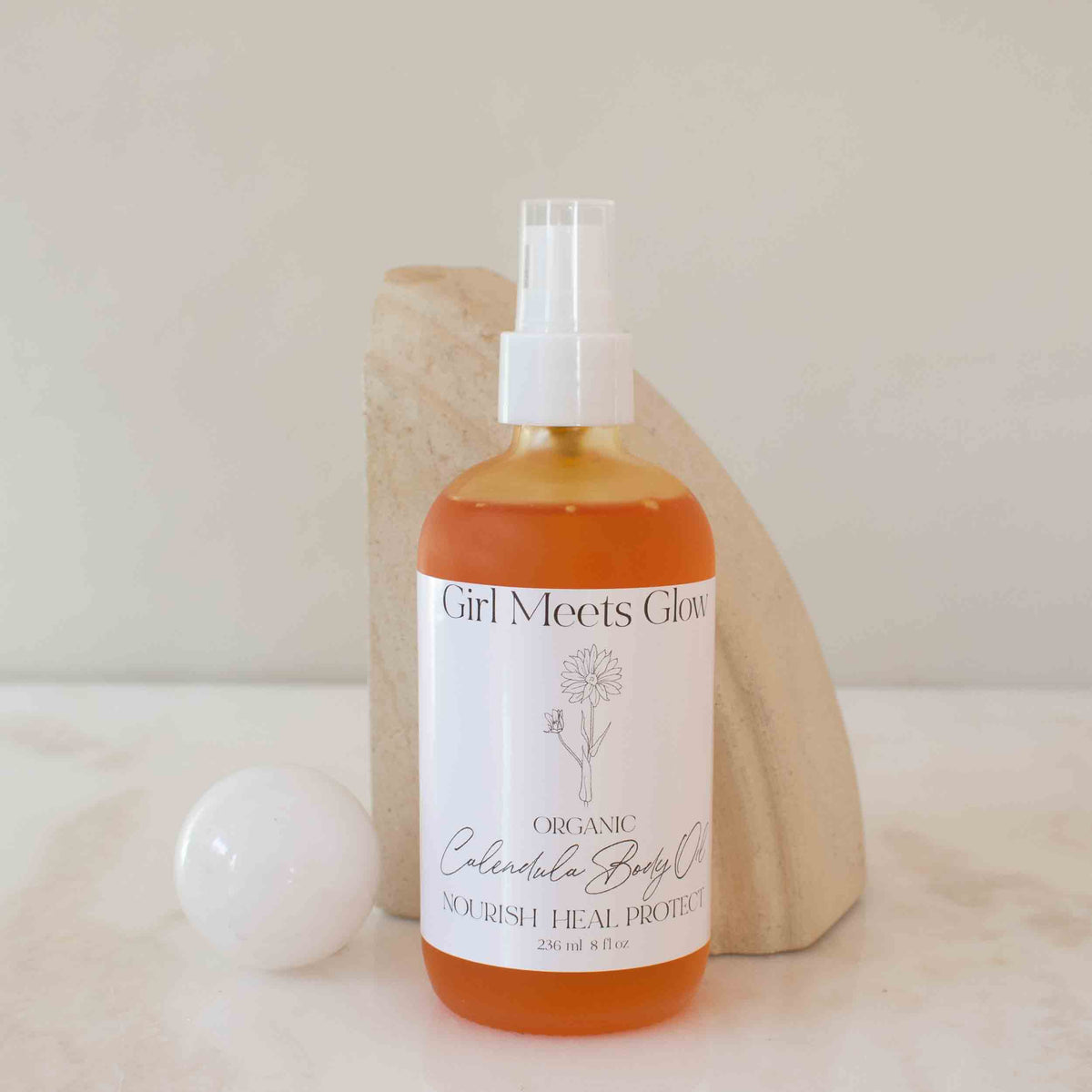 Organic Calendula Body Oil 8oz – Girl Meets Glow